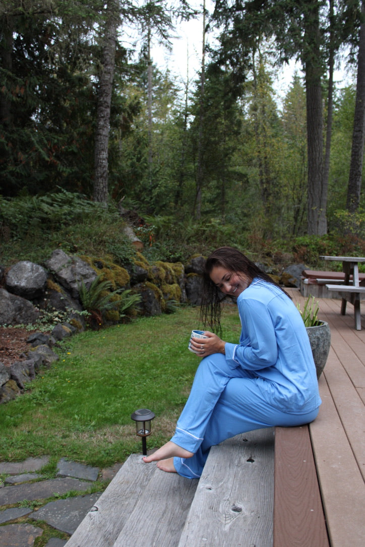 Luxe Lounge Set / sky blue – REM Sleepwear
